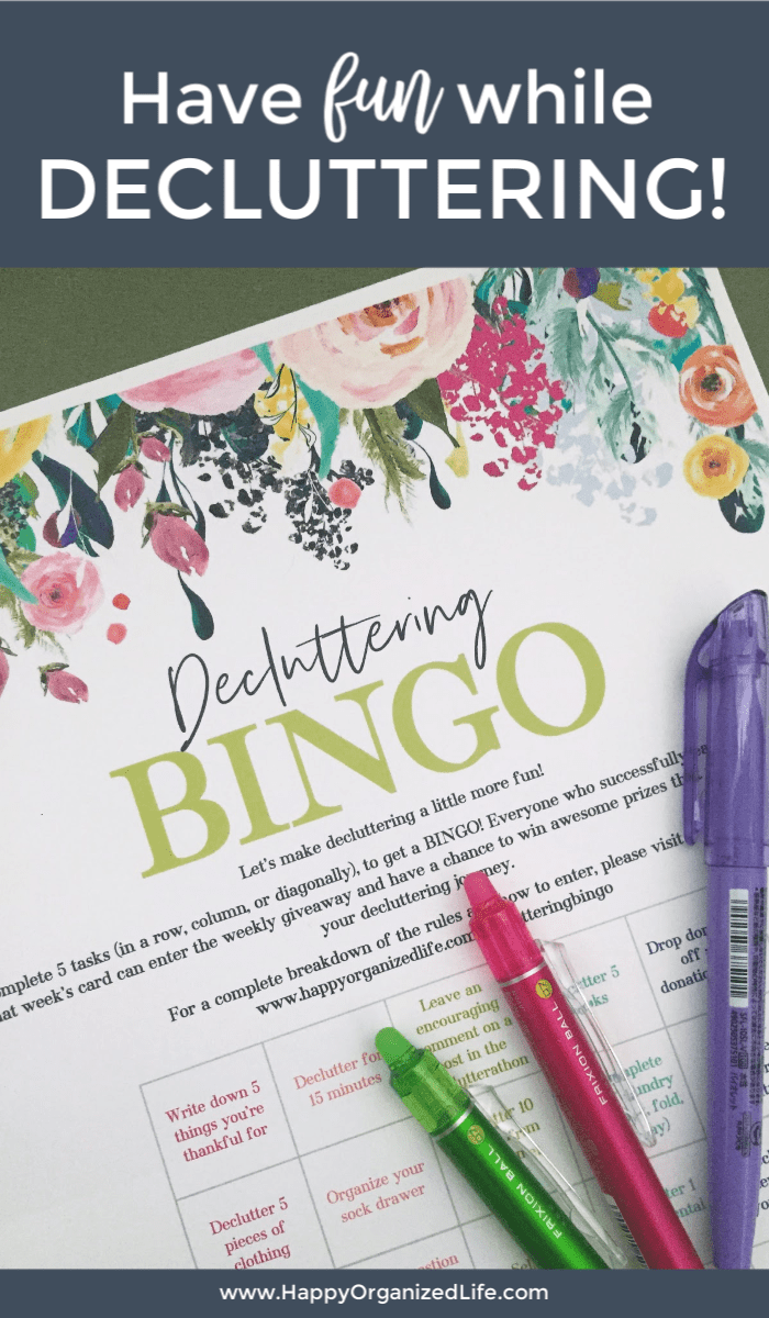 Make Decluttering Fun with Decluttering Bingo