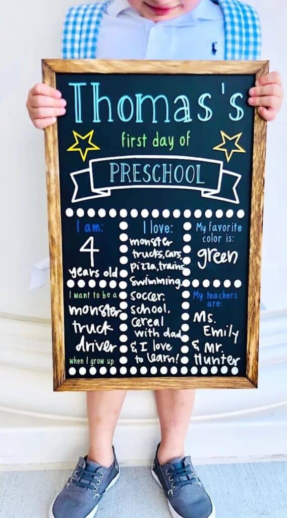 35 First Day of School Sign Ideas and Free Printables first-day-of ...