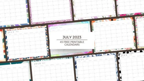 July Calendar for 2023 - 45 Free Printable Designs