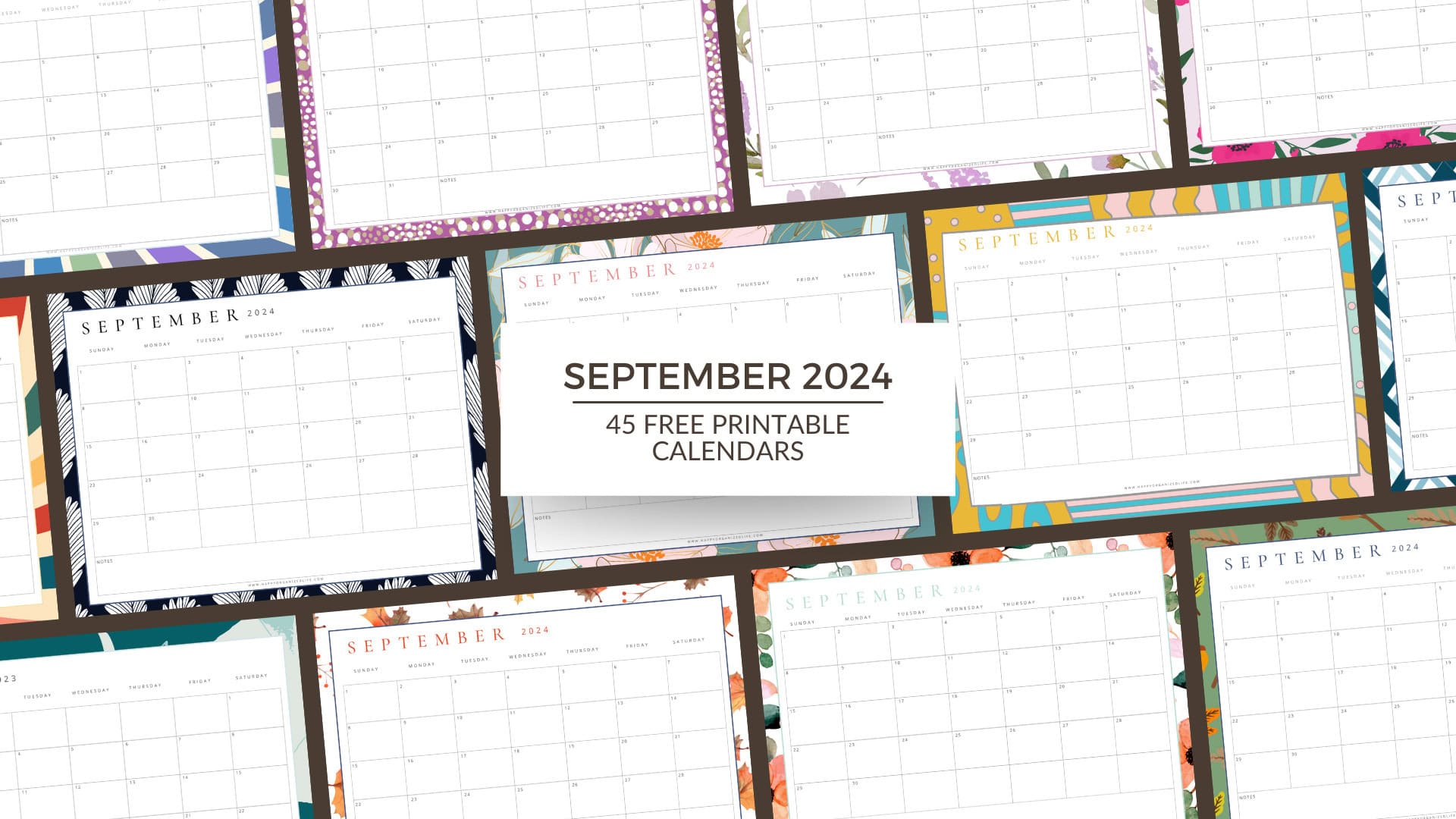 September Calendar for 2024 - 45 Free Printable Designs